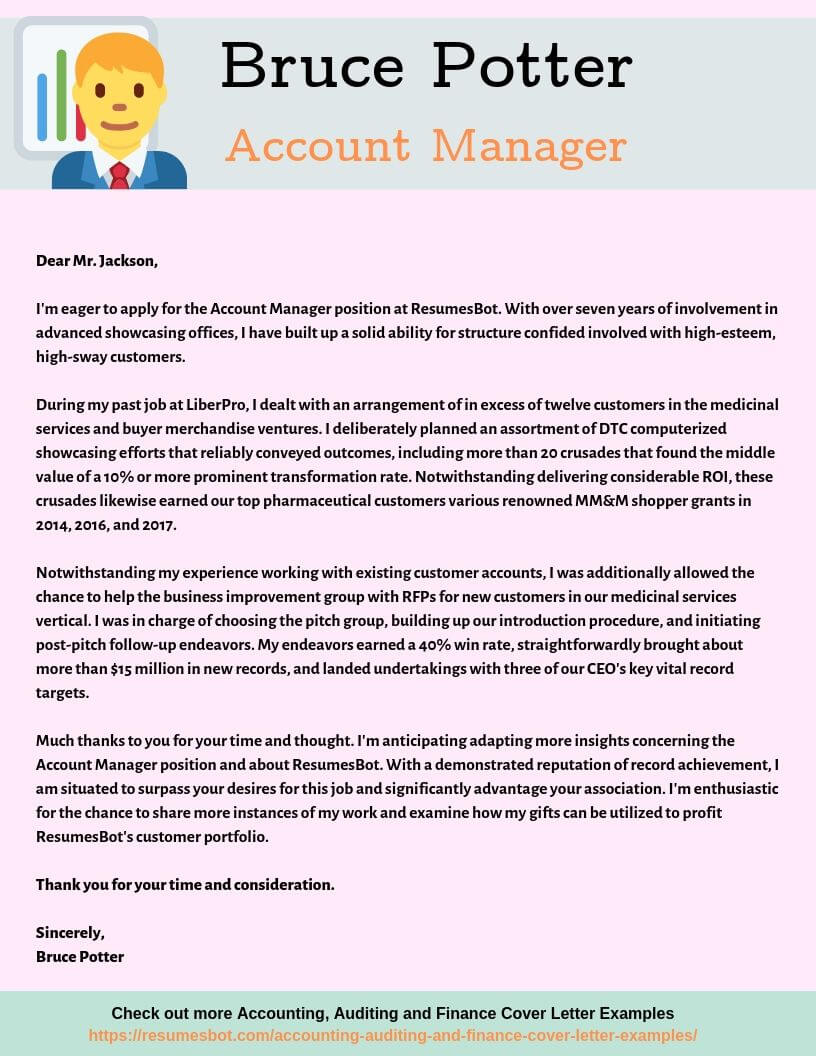 Account Manager Cover Letter Examples PDF Word 2023 RB